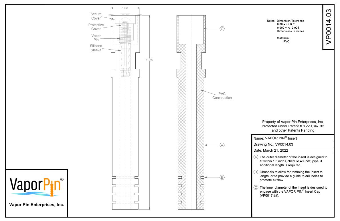 Vapor Pin® Product Documentation and Manuals